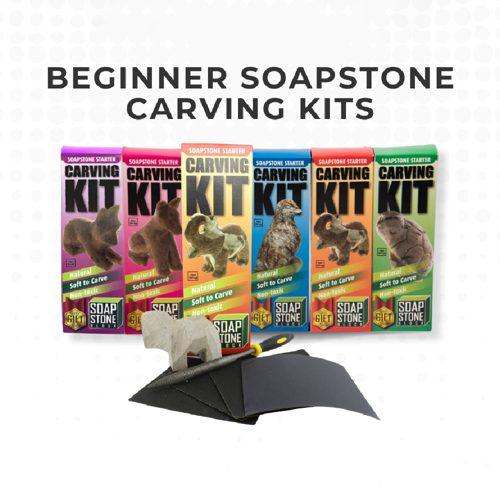 6-Pack Beginner Soapstone Carving Kits - Assembled (1 of each ...
