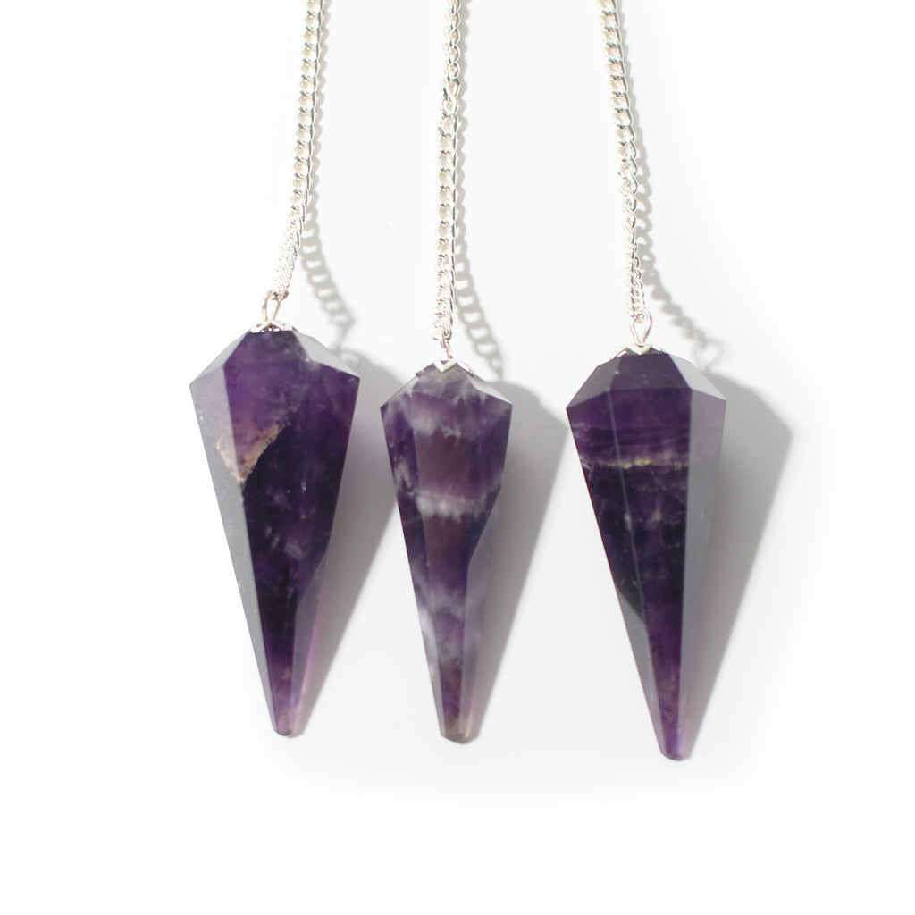 Amethyst Pendulum 6 Facet & Bead - 3 Pack – Stonebridge Imports