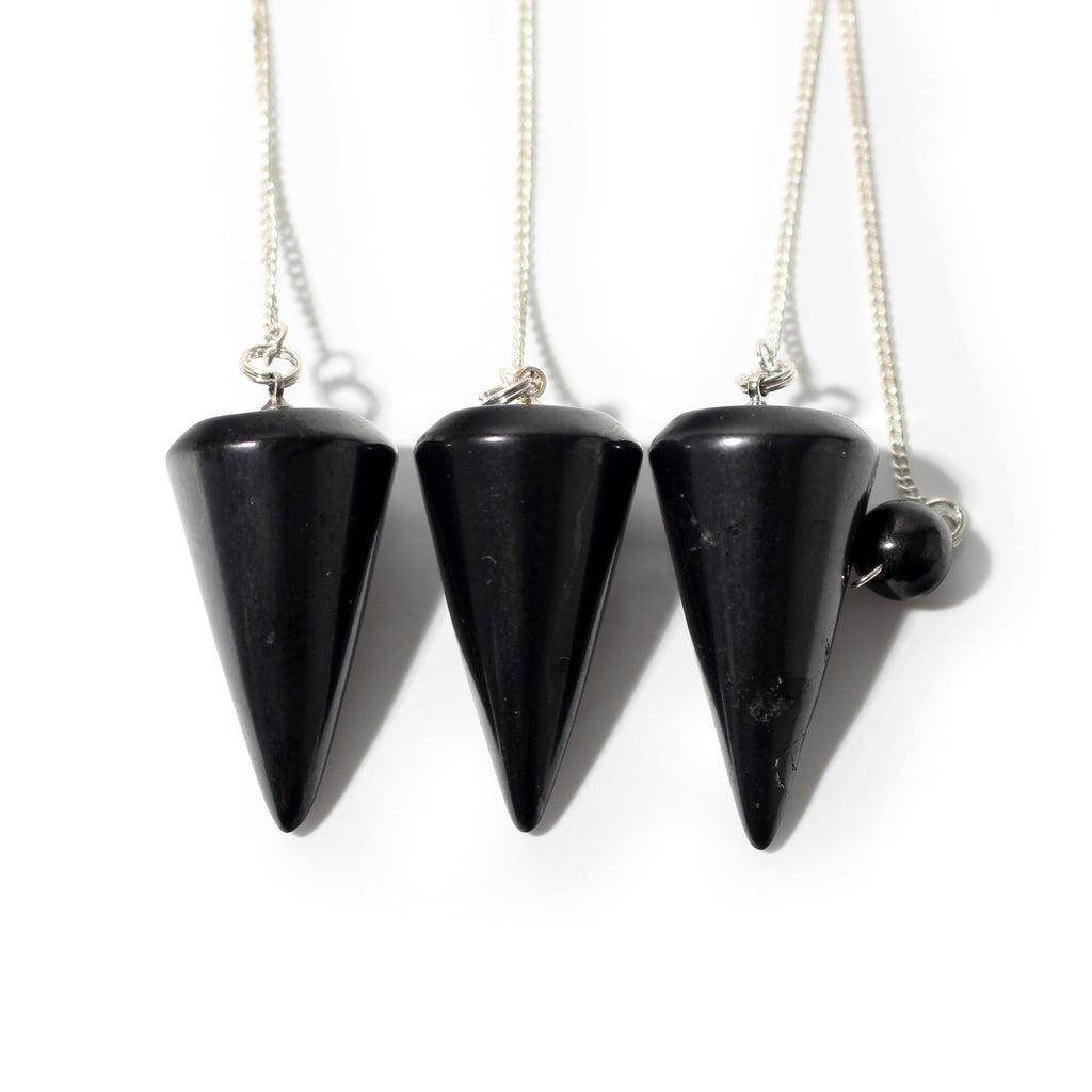 Shungite Rounded Pendulum - 3 Pack – Stonebridge Imports