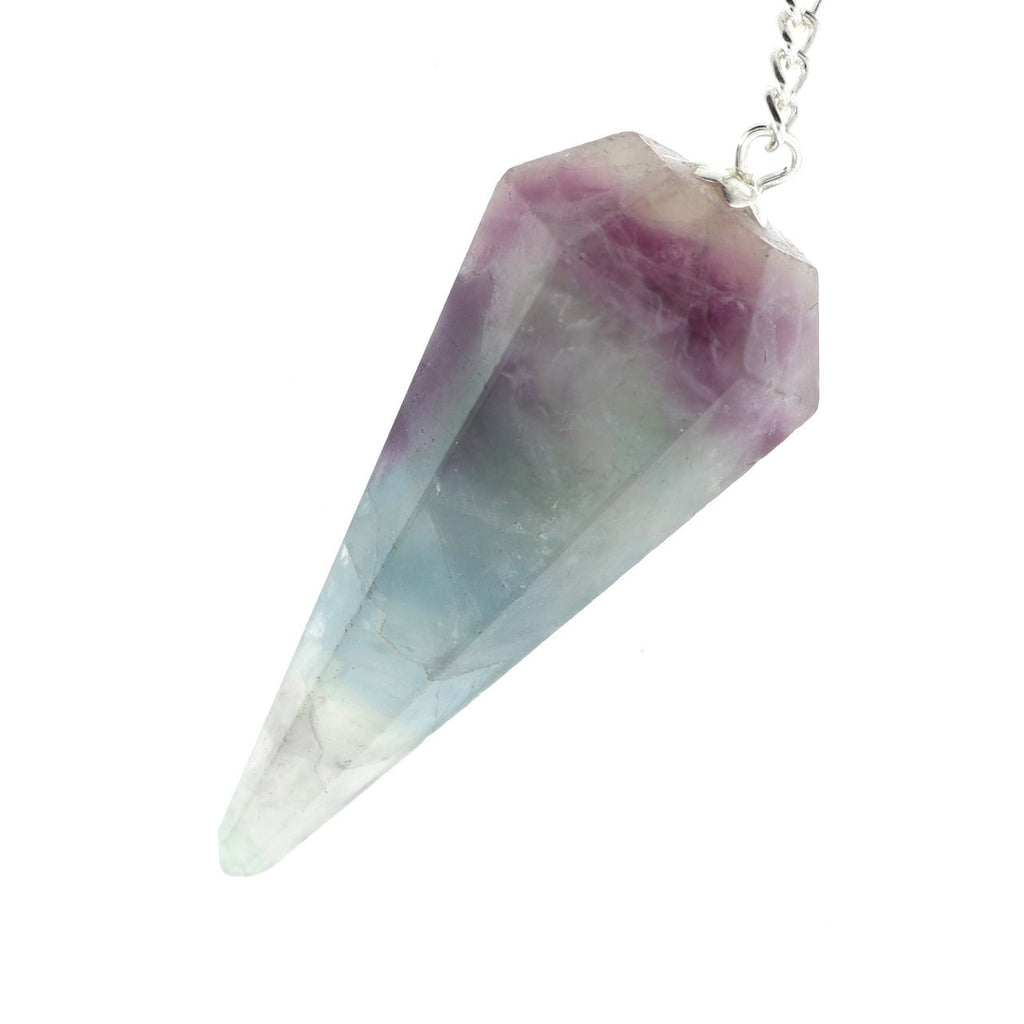 Purple and Green Fluorite Pendulum 6 Facet & Bead - 3 Pack ...