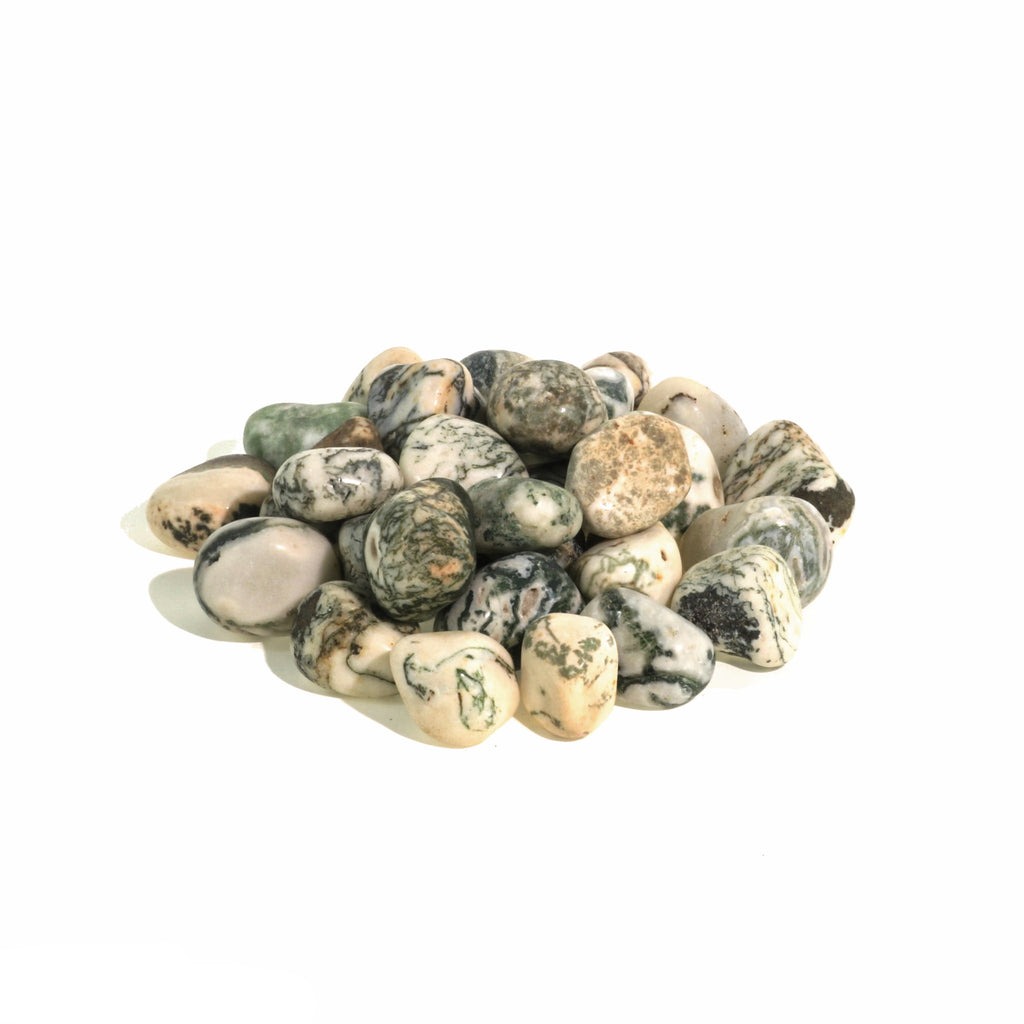 India Green Tree Agate Tumbled – Stonebridge Imports